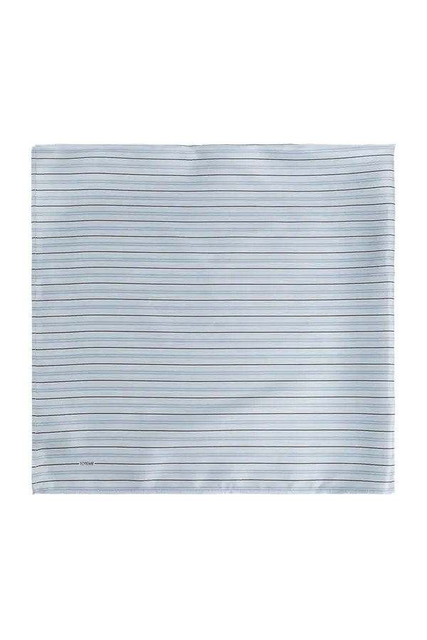 TOTEME Striped Silk Scarf - Light Blue