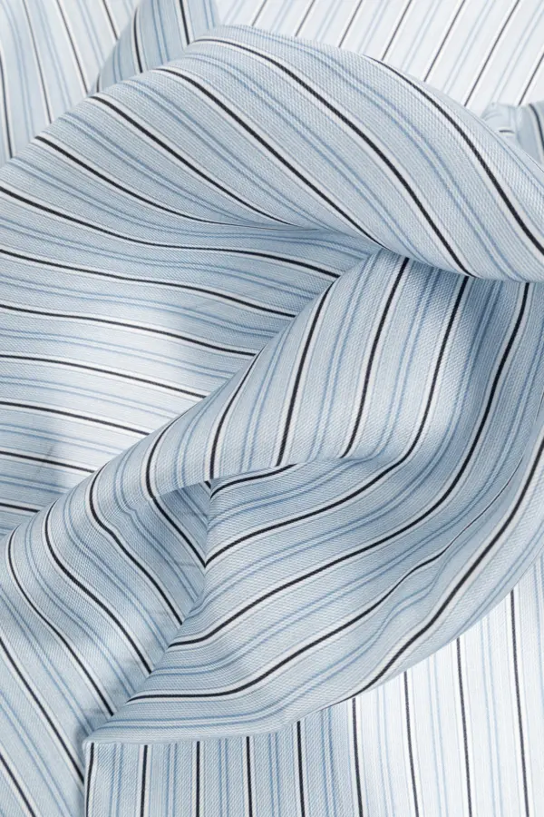 TOTEME Striped Silk Scarf - Light Blue