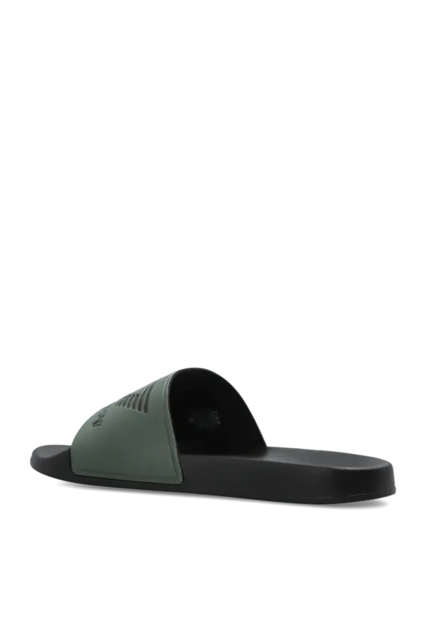EA7 Rubber Slides With Logo - Green