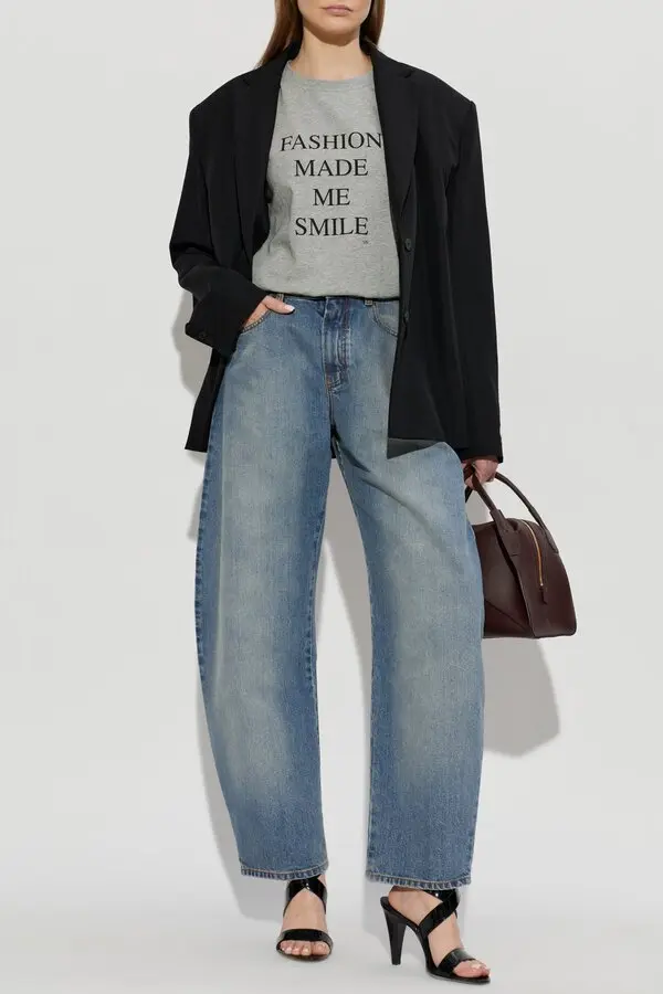 Victoria Beckham Printed T-shirt - Grey