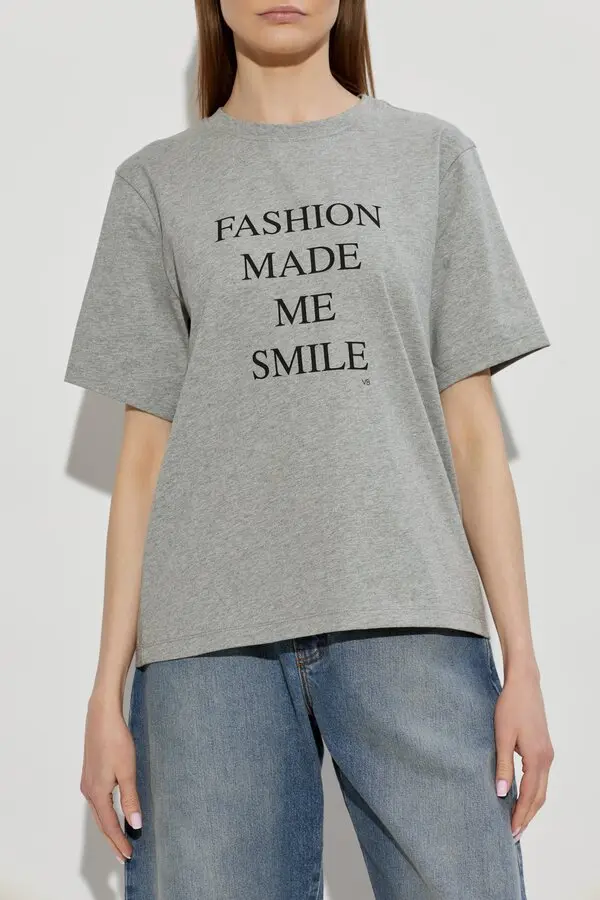Victoria Beckham Printed T-shirt - Grey