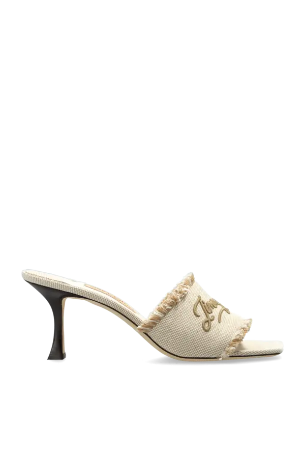 JIMMY CHOO Heeled Mules - Cream
