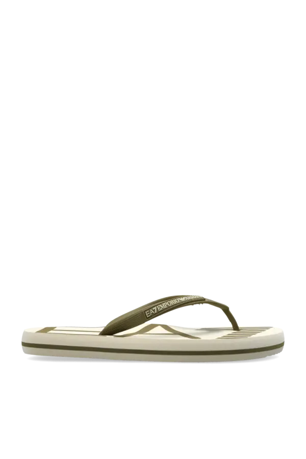 EA7 Rubber Flip-flops With Logo - Green