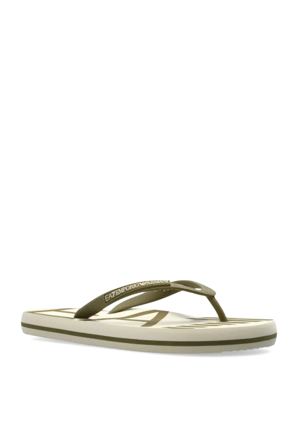 EA7 Rubber Flip-flops With Logo - Green