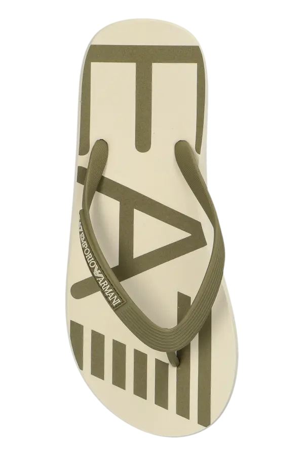 EA7 Rubber Flip-flops With Logo - Green