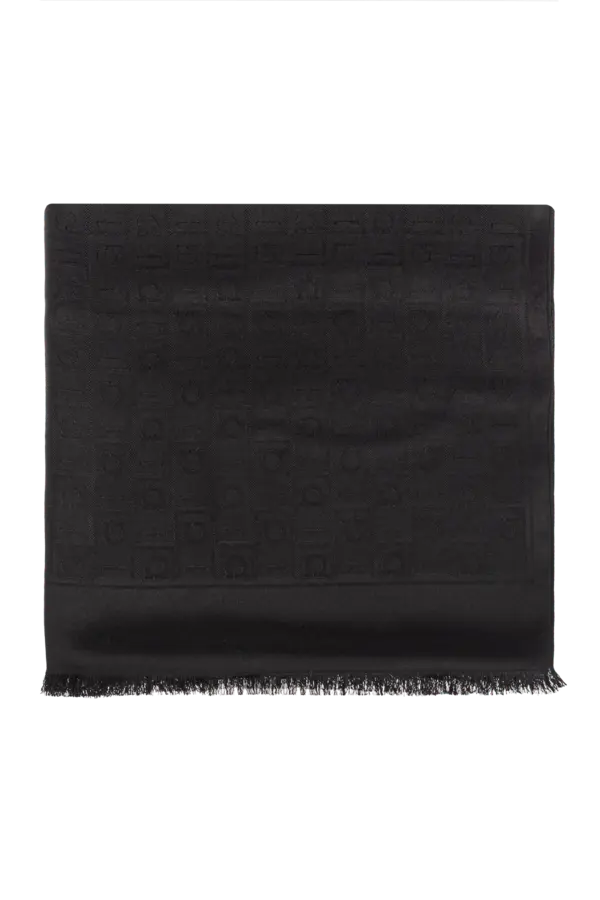 FERRAGAMO Scarf With Monogram - Black