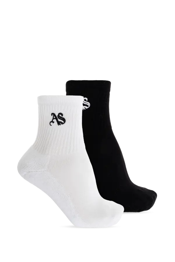 ALLSAINTS Joss Gothic' Socks Two-pack - White
