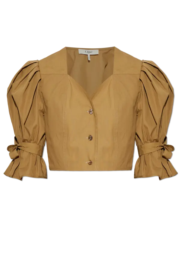 Chloé Cropped Top - Brown
