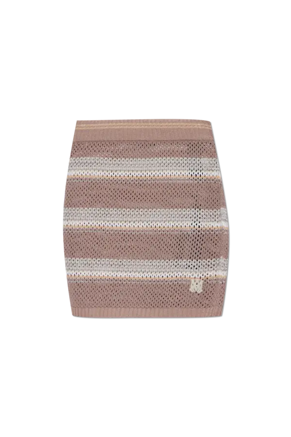 Amiri Mini Skirt With Logo - Pink