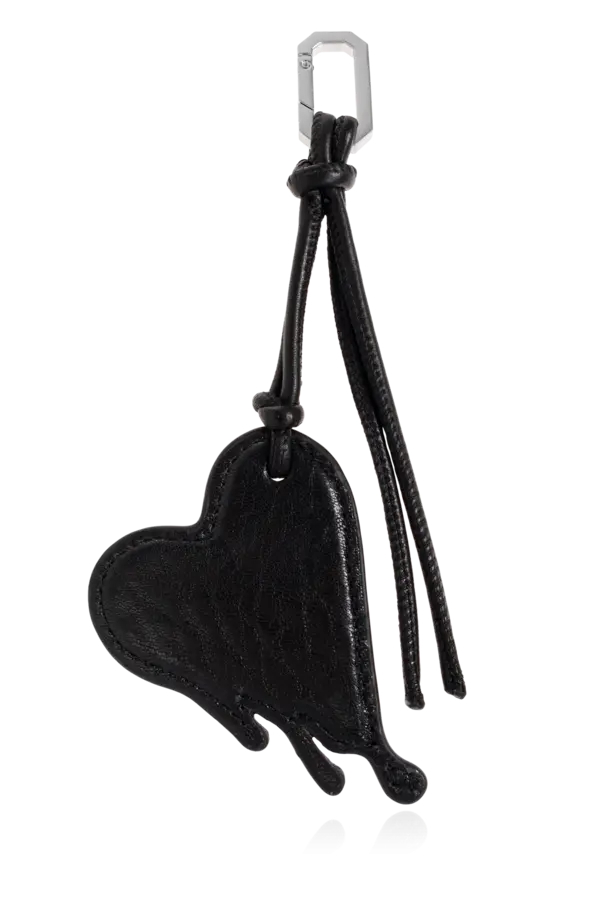 ALLSAINTS Leather Keychain ‘drip Heart