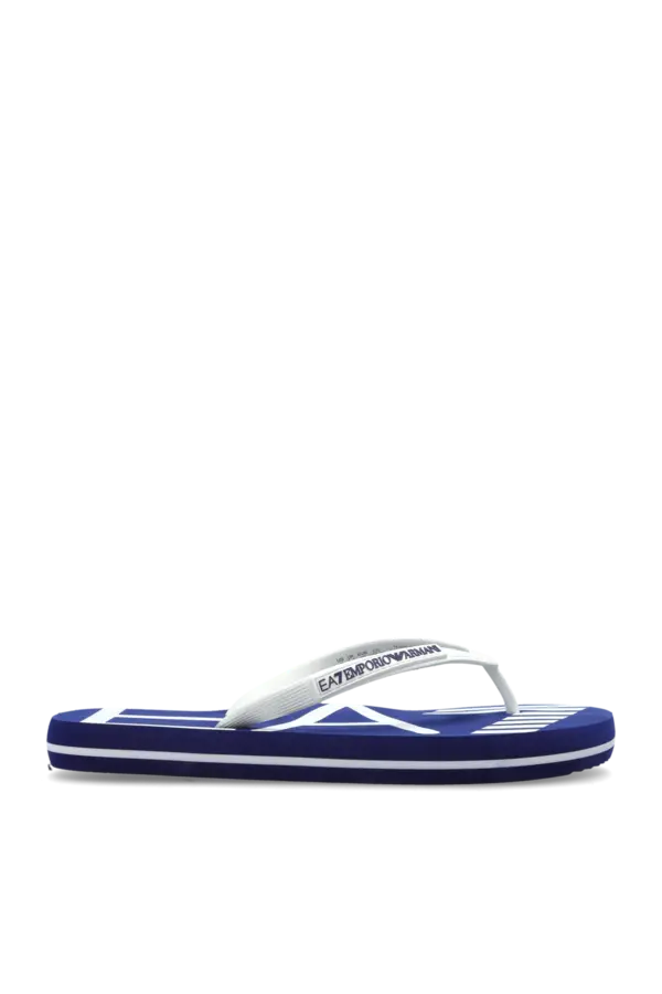 EA7 Rubber Flip-flops With Logo - White