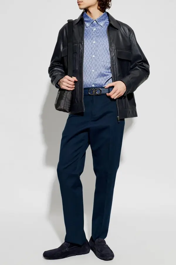 FERRAGAMO Timothy Loafers - Navy Blue