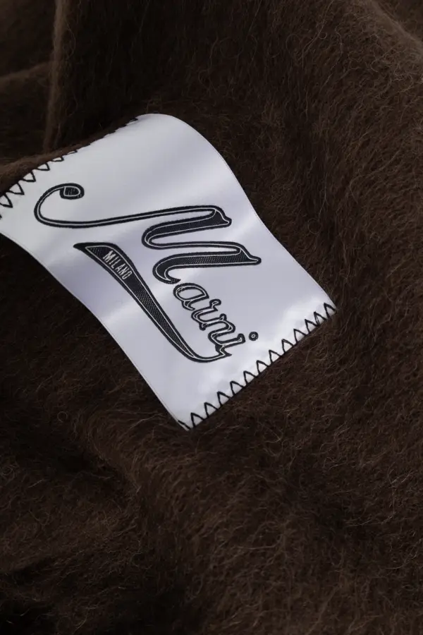Marni Wool Scarf With Fringes - Brown