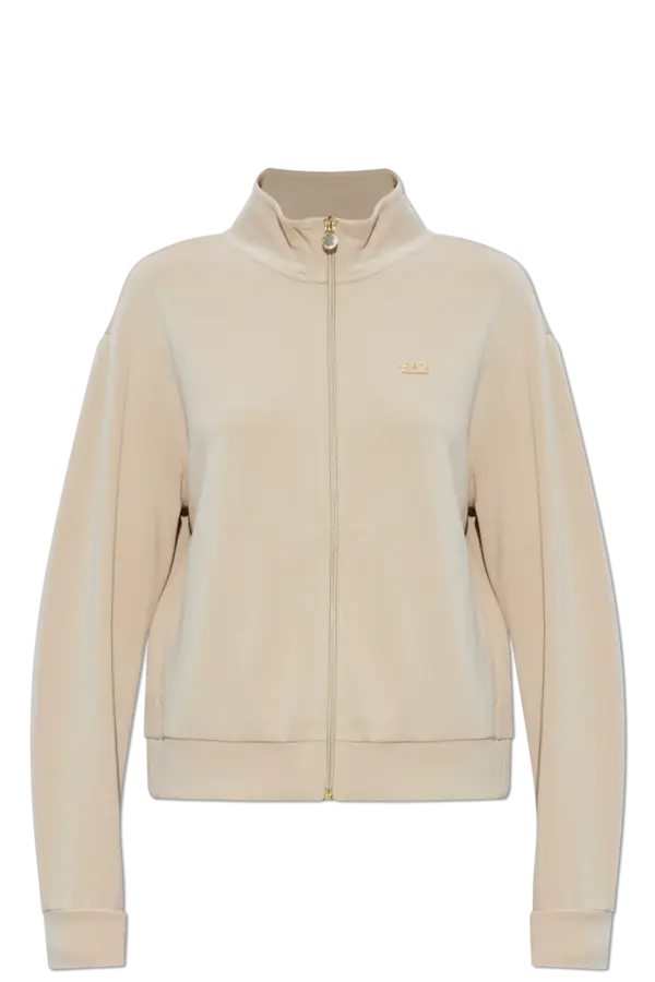 EA7 Zip-up Sweatshirt With Logo - Beige