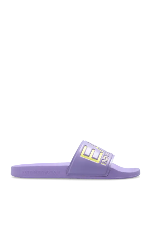 EA7 Logo Rubber Slides - Purple
