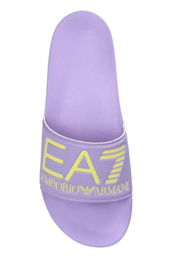 EA7 Logo Rubber Slides - Purple