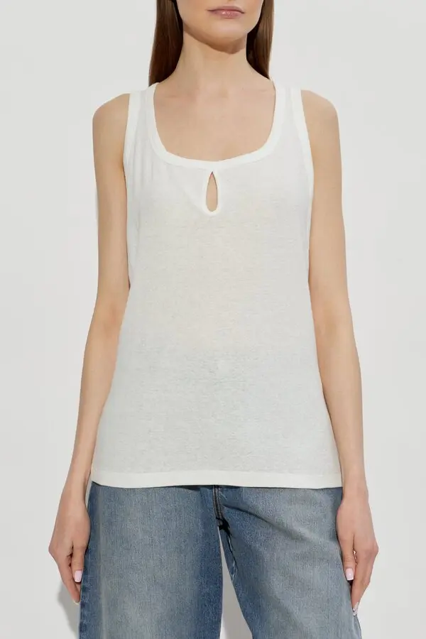 Victoria Beckham Back-draped Top - White