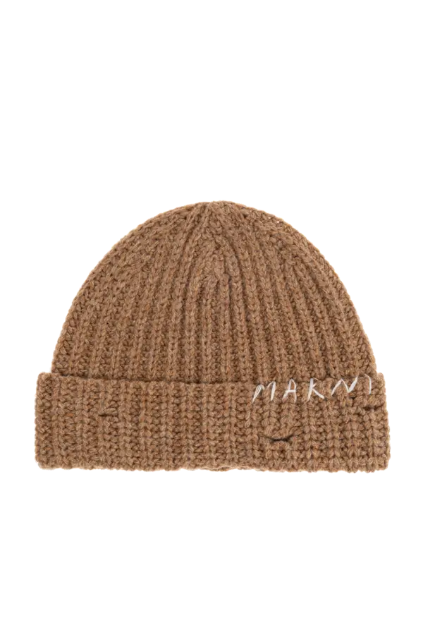 Marni Cap With Logo - Brown