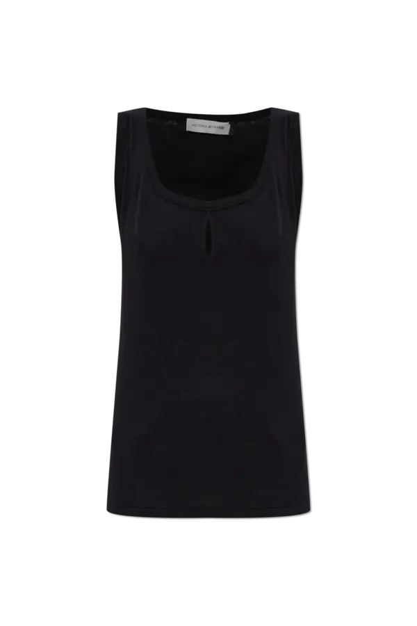 Victoria Beckham Sleeveless Top With Back Draping - Black