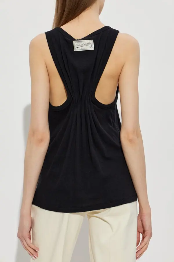 Victoria Beckham Sleeveless Top With Back Draping - Black