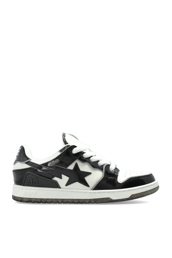 A BATHING APE Logo Sports Sneakers - Black
