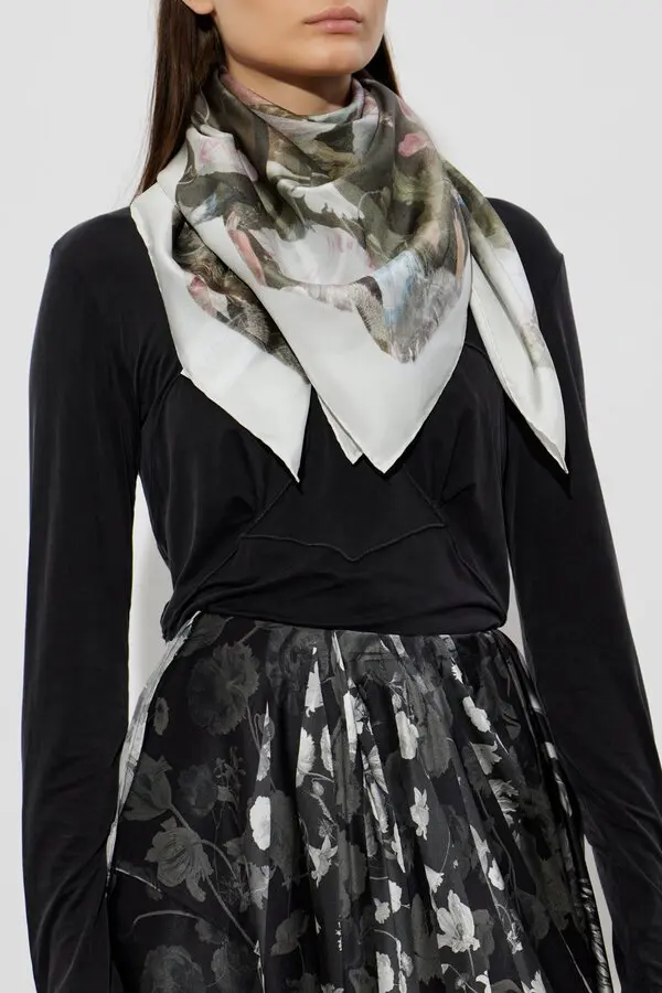 MAISON MARGIELA Silk Scarf With Logo