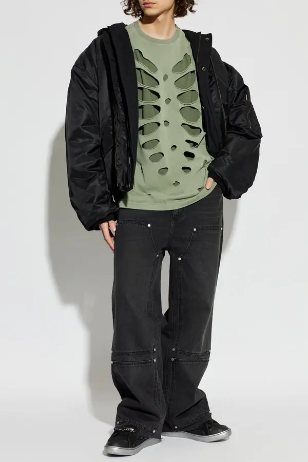 AVAVAV T-shirt With 'vintage' Effect - Green
