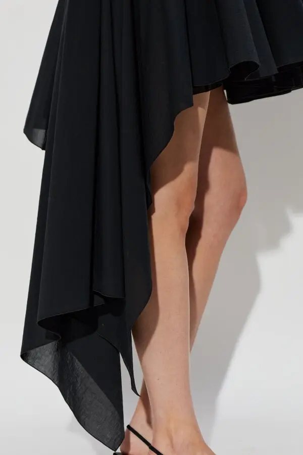 Jacquemus Pleated Asymmetrical Dress - Black