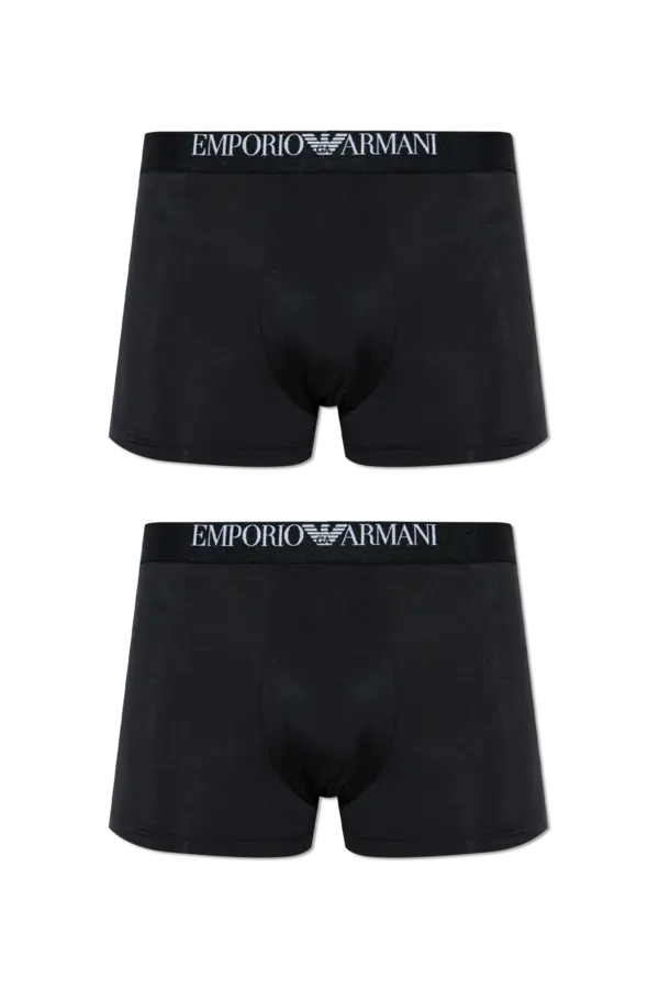 Emporio Armani 2-pack Of Boxers - Black