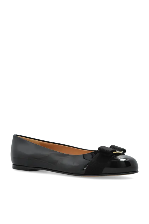 FERRAGAMO Varina Ballerinas - Black