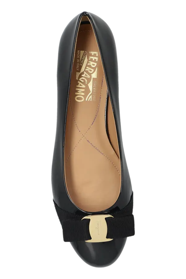 FERRAGAMO Varina Ballerinas - Black