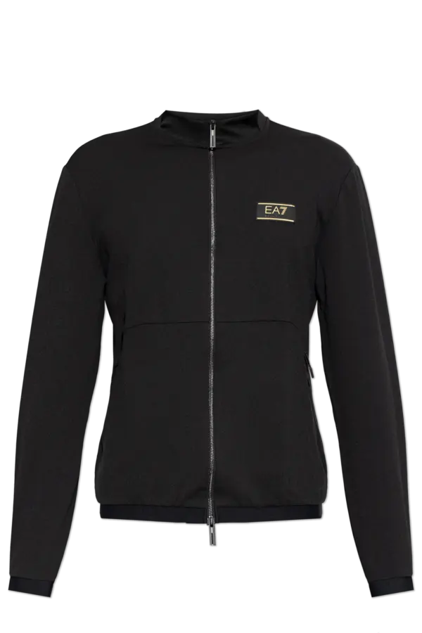 EA7 Zip-up Sweatshirt With Logo - Black