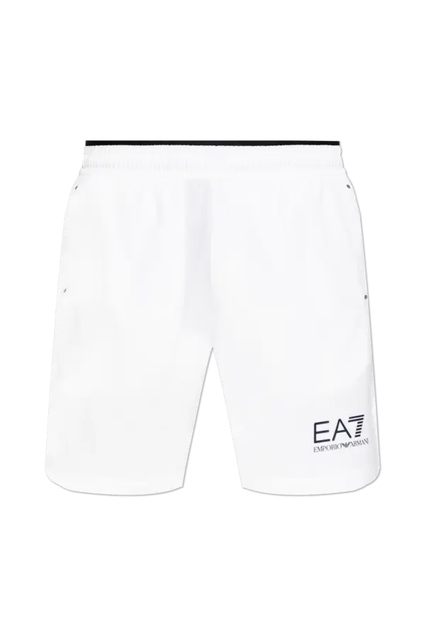 EA7 Logo Shorts - White