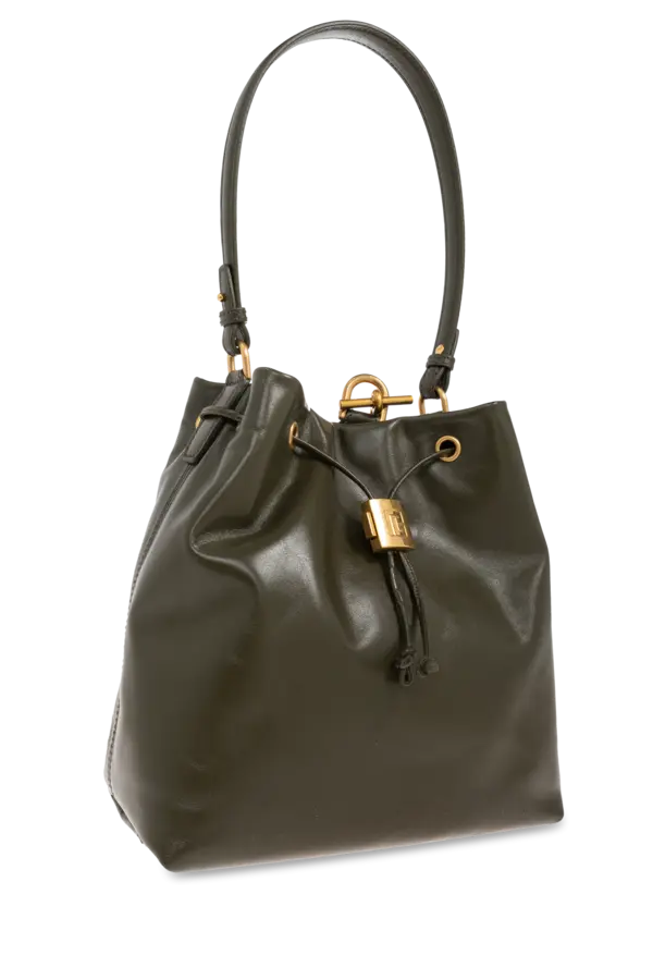 Balmain Leather Bucket Backpack - Green