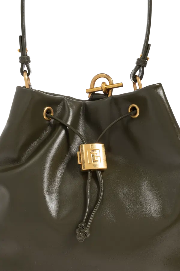 Balmain Leather Bucket Backpack - Green