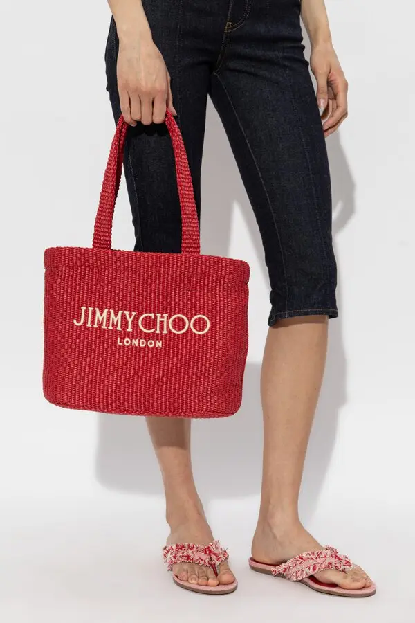 JIMMY CHOO Beach Medium Shoulder Bag - Red
