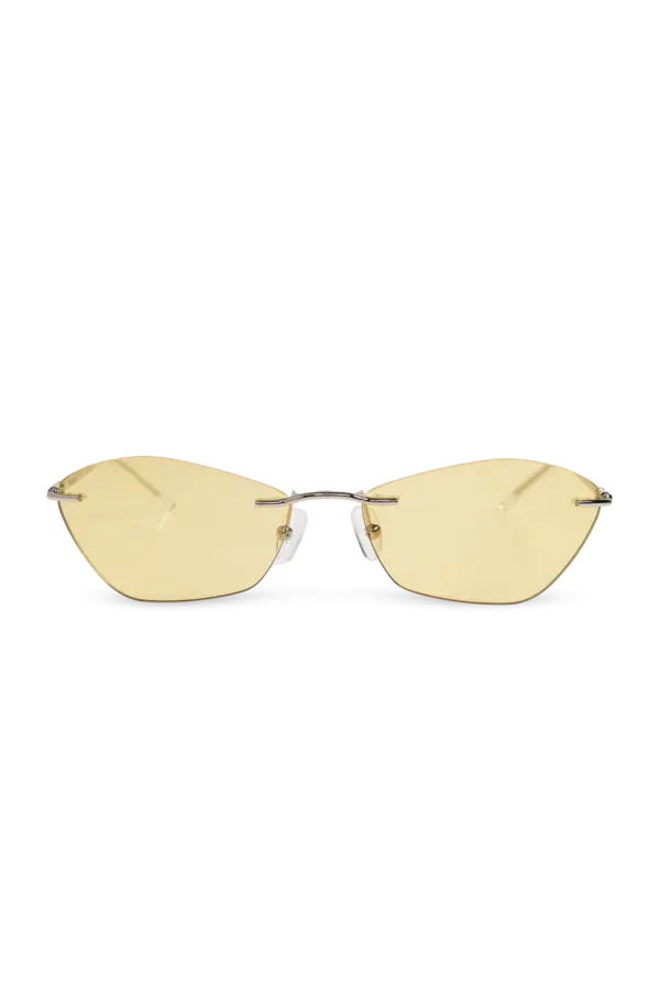 Alexander McQueen Geometric Rimless Sunglasses - Yellow