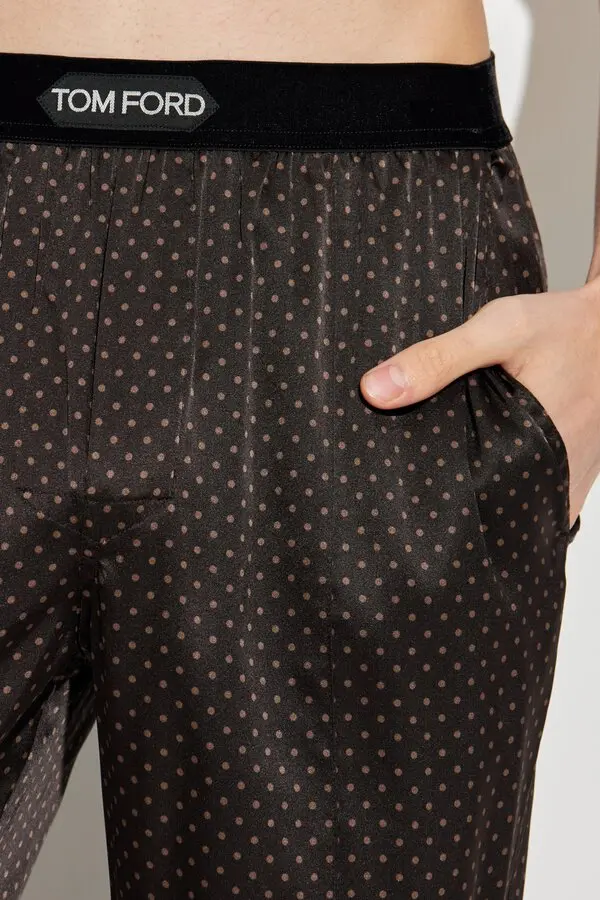 TOM FORD Silk Pajama Bottoms - Brown