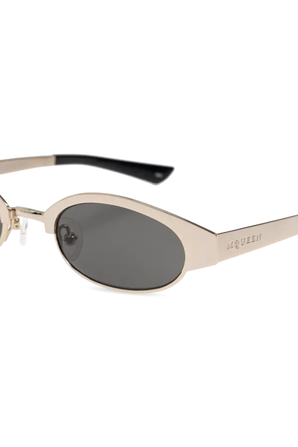 Alexander McQueen Oval Sunglasses - Gold