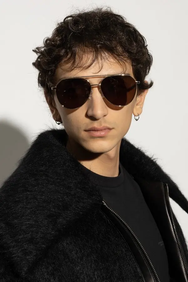 Alexander McQueen Aviator Sunglasses - Silver