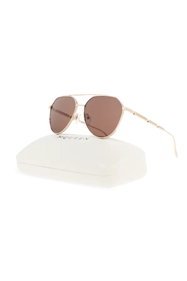 Alexander McQueen Aviator Sunglasses - Silver