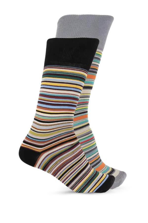 Paul Smith Two-pack Striped Socks - Multicolour
