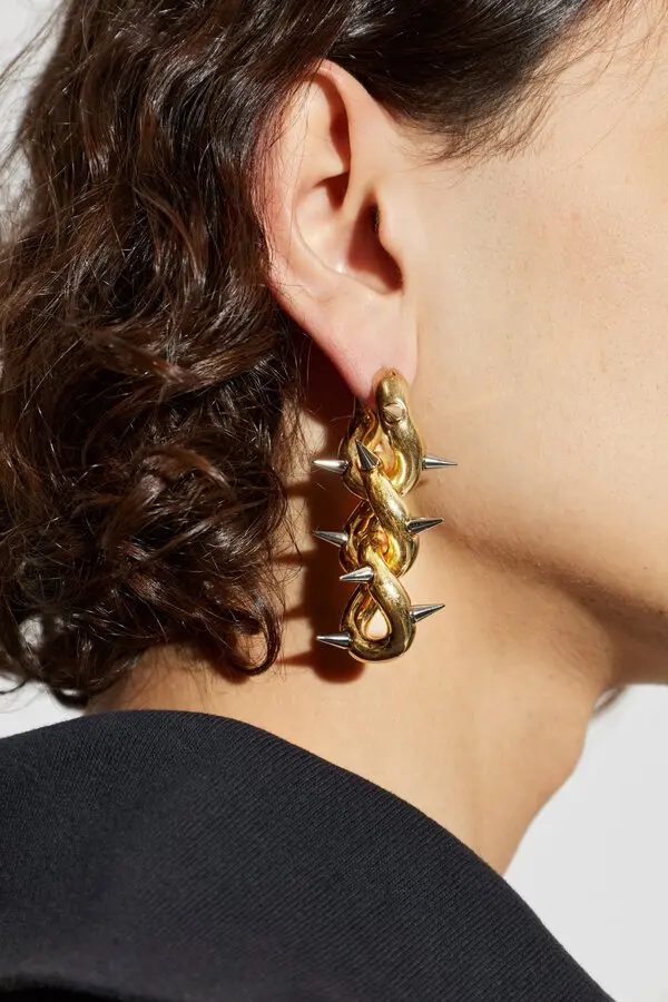 Acne Studios Earrings With Spike Detail - Gold