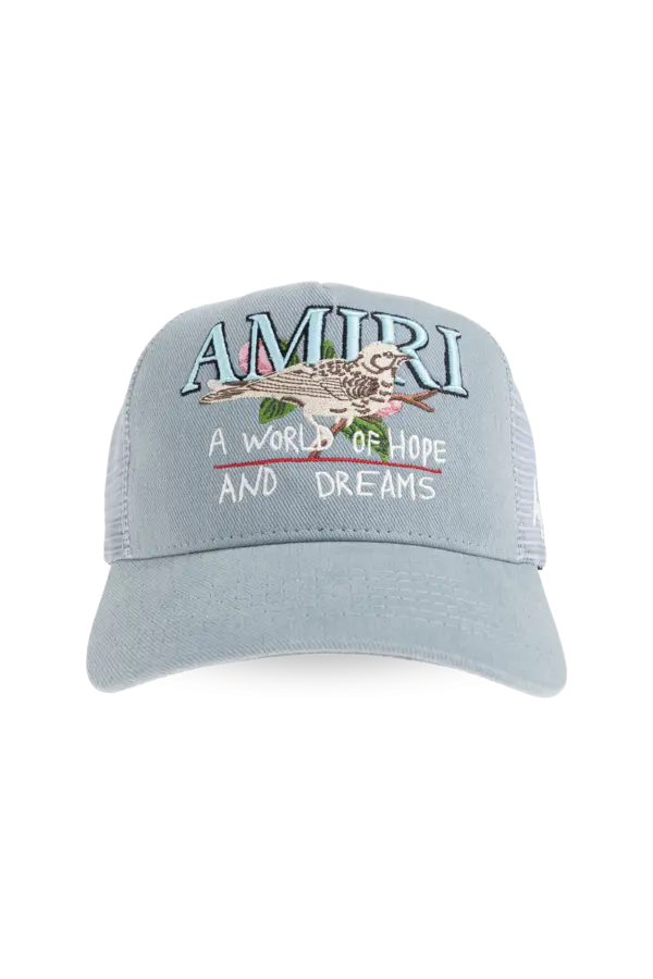 Amiri Embroidered Trucker Cap - Light Blue