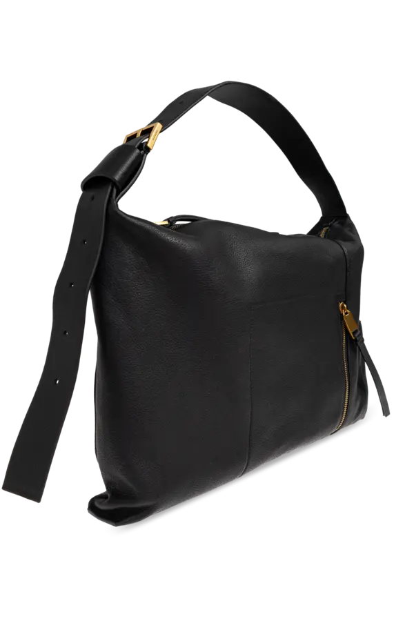 ALLSAINTS Leather Alba Shoulder Bag - Black