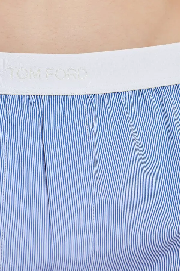 TOM FORD Boxers With A Striped Pattern - Blue