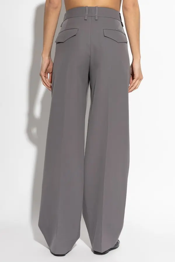 JIL SANDER Wool Wide Leg Trousers - Grey
