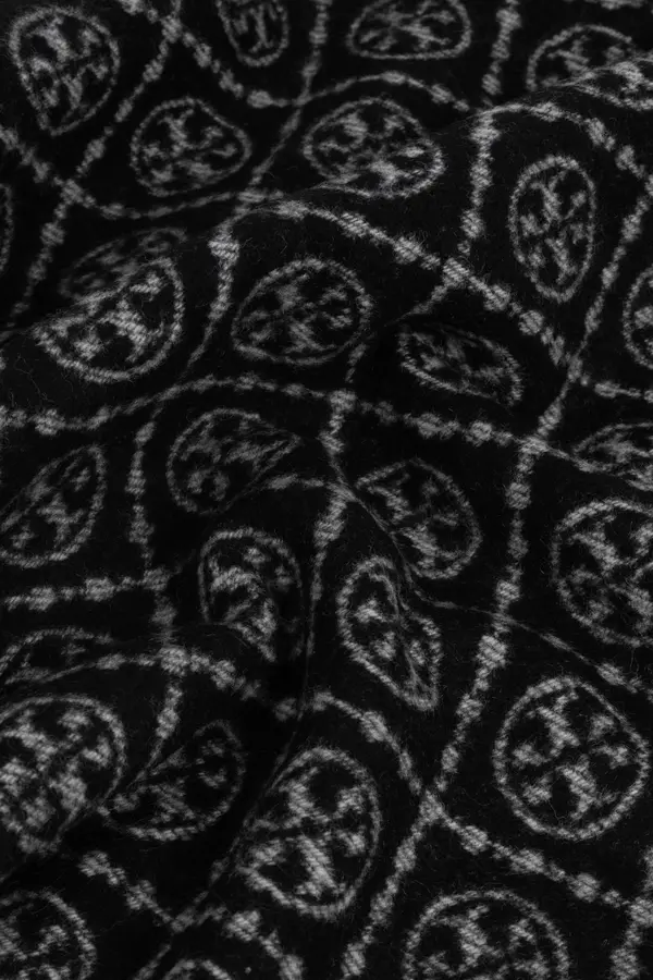 Tory Burch Scarf With Monogram - Black