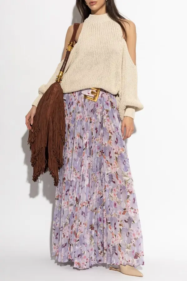 Balmain Floral-patterned Maxi Skirt