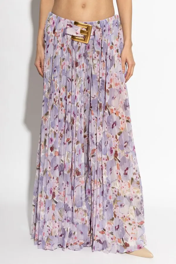 Balmain Floral-patterned Maxi Skirt